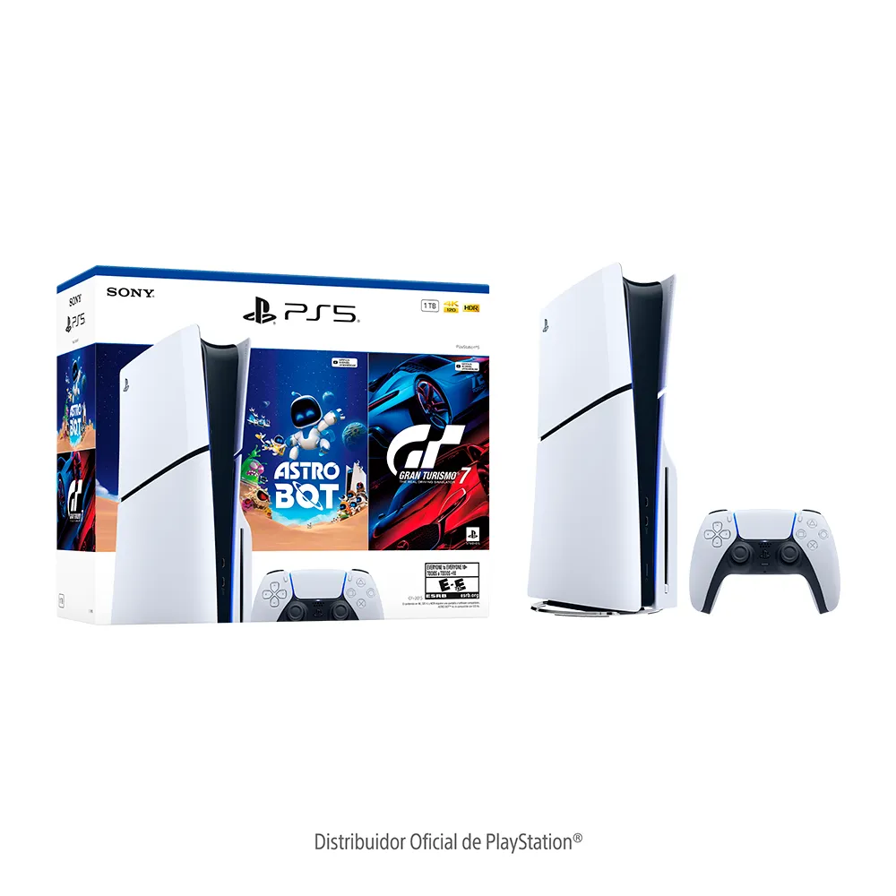PS5 CONSOLA STANDARD SLIM ASTRO BOT + GT 7 BUNDLE