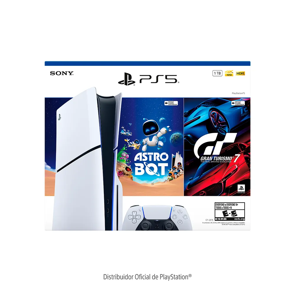 PS5 CONSOLA STANDARD SLIM ASTRO BOT + GT 7 BUNDLE