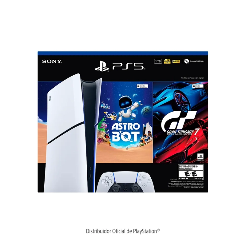 PS5 CONSOLA DIGITAL SLIM ASTRO BOT + GT 7 BUNDLE