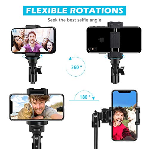TRÍPODE UBEESIZE - EXTENSIBLE DE 51' CON CONTROL REMOTO BLUETOOTH PARA ...