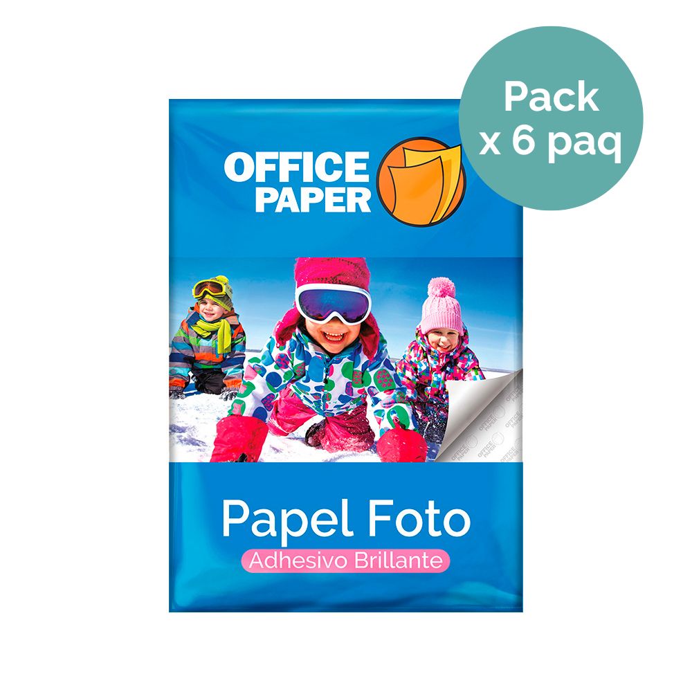 Ripley - PAPEL FOTO ADHESIVO BRILLANTE 120G POR 20 HOJAS A4 X 6 PAQUETES