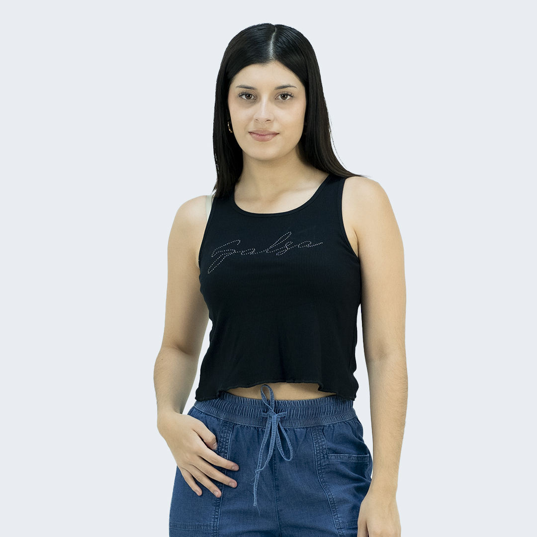 Ripley - BIVIDI SIN MANGAS ALGODÓN MUJER SALSA NEGRO MODA JEANS