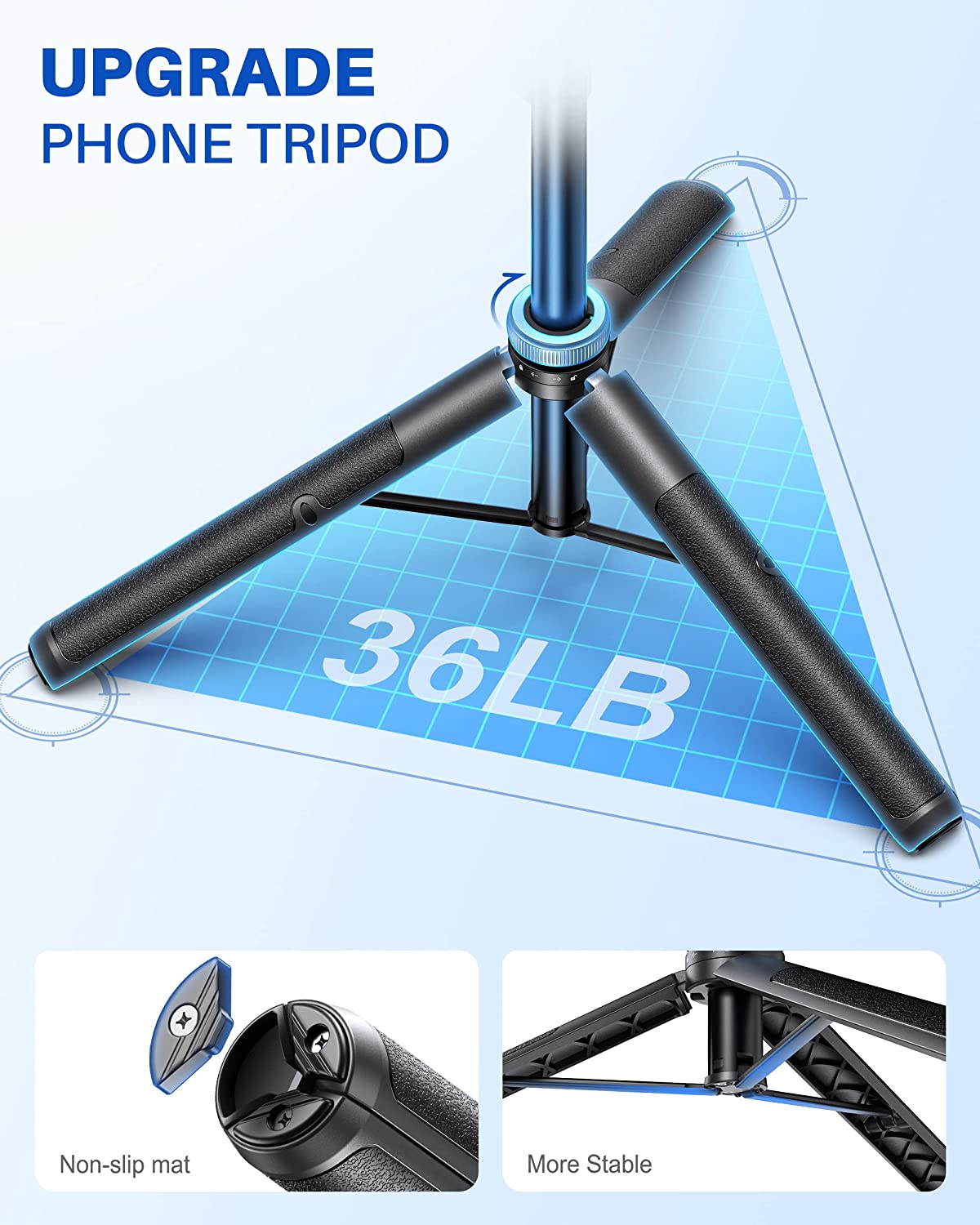 ANGFLY - TRÍPODE PARA IPHONE TRÍPODE PARA SELFIE DE 60 PULGADAS CON ...