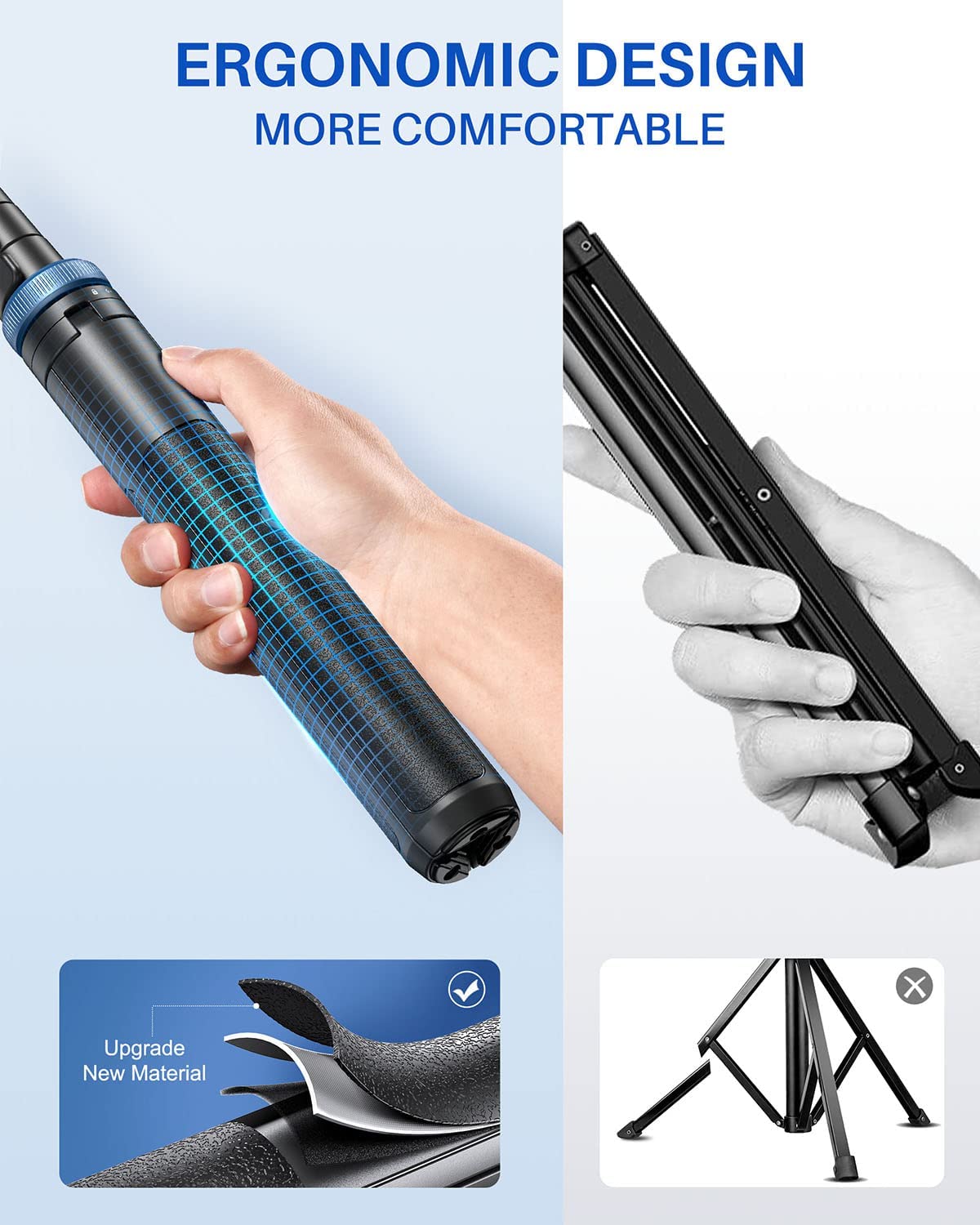 ANGFLY - TRÍPODE PARA IPHONE TRÍPODE PARA SELFIE DE 60 PULGADAS CON ...