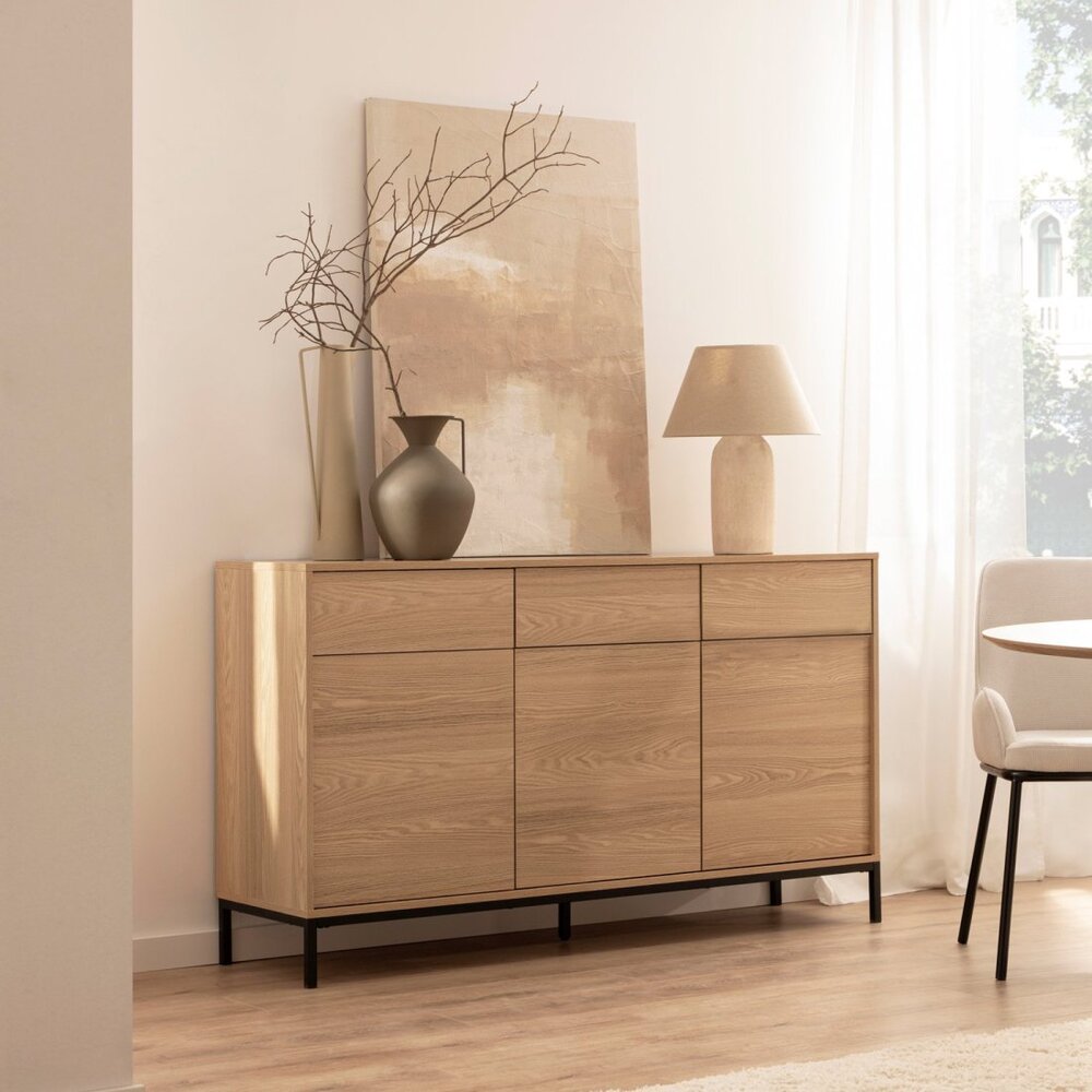 APARADOR MODERNO OTTO COLOR NATURAL RYR MUEBLES