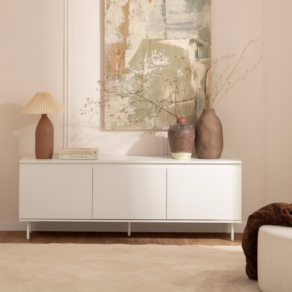 MESA PARA TV MODERNO VERONICA 160 CM BLANCO RYR MUEBLES