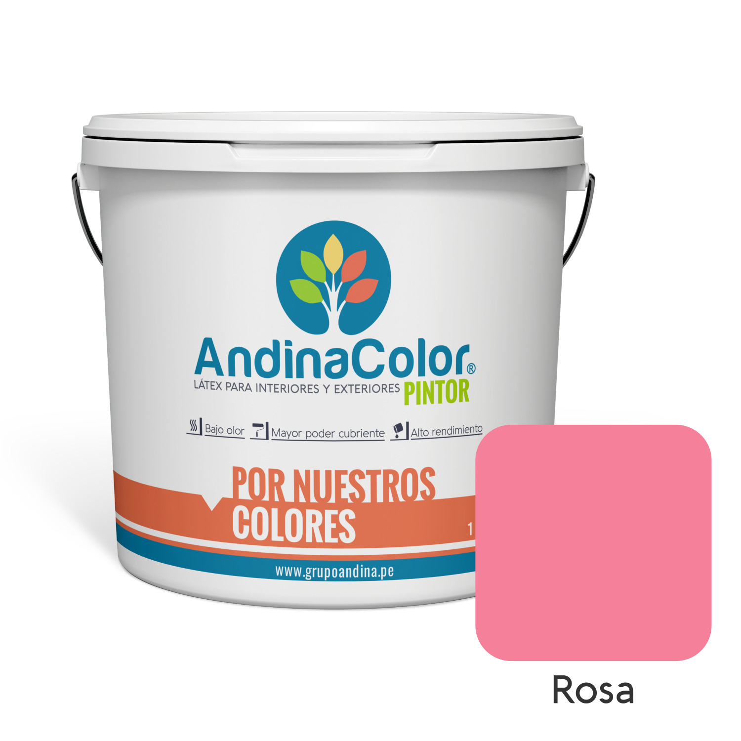 Ripley - PINTURA ANDINACOLOR PINTOR ROSA LATEX 1 GALON