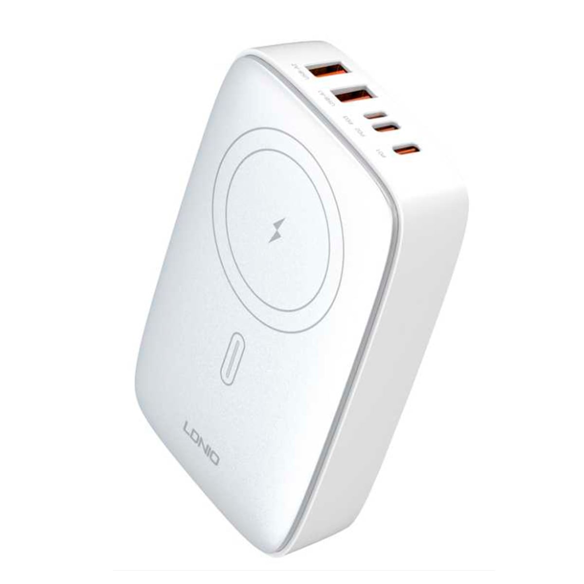 CARGADOR INALÁMBRICO DE ESCRITORIO GAN MULTIPUERTO 6 EN 1 LDNIO Q4010 140W