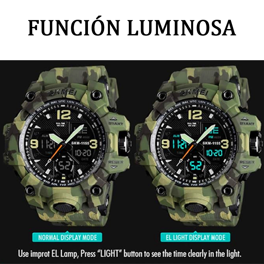 Ripley - RELOJ MILITAR VERDE SKMEI ANALOGICO DIGITAL VERDE DEPORTIVO