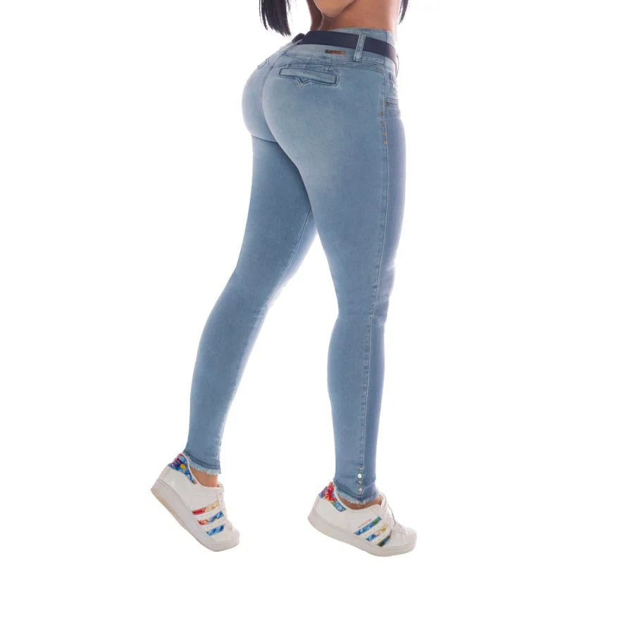 Ripley - JEAN COLOMBIANO MUJER CHEVIOTTO JEANS AZUL CLARO 14407 SKINNY ...