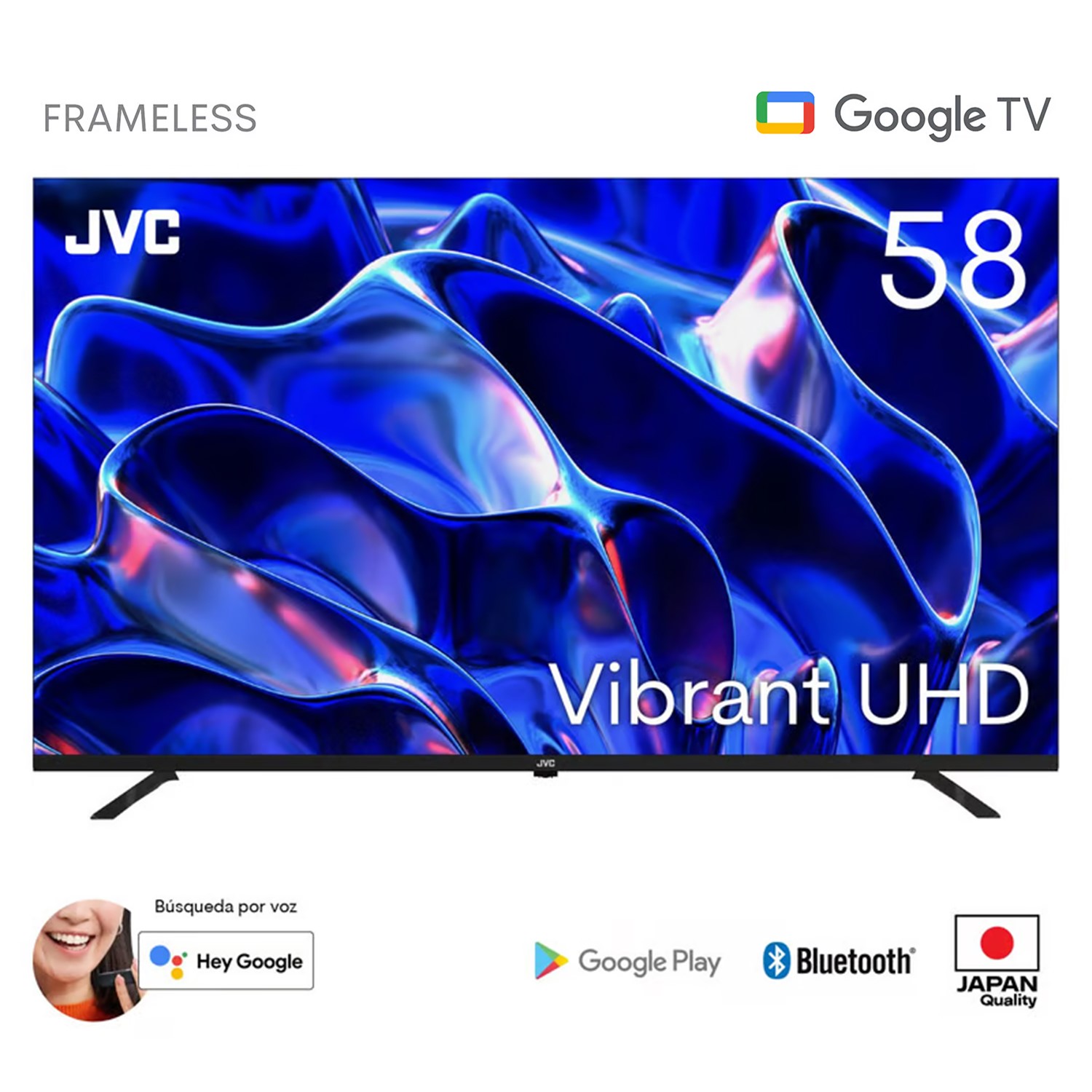 Ripley - TELEVISOR JVC 58” UHD 4K GOOGLE TV LT-58KM548 FRAMELESS