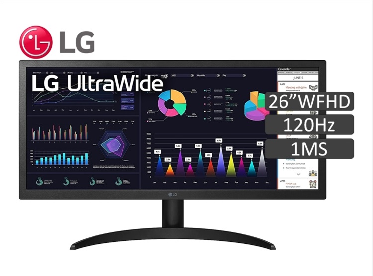 Ripley - MONITOR LG 26WQ500-B ULTRAWIDE 26' WFHD 2560X1080, 120HZ, 1MS ...