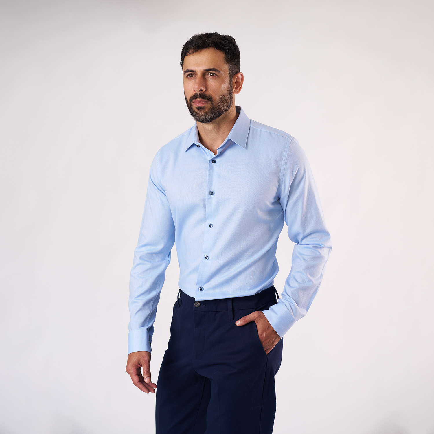 Ripley - CAMISA LIMA SHIRT MODERN FIT MATTIA CELESTE