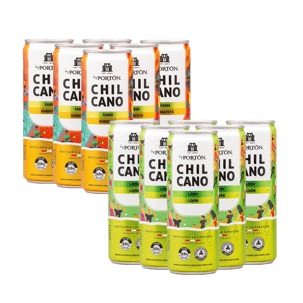 2 SIXPACK CHILCANO BY PORTÓN LIMÓN Y MARACUYÁ 355ML