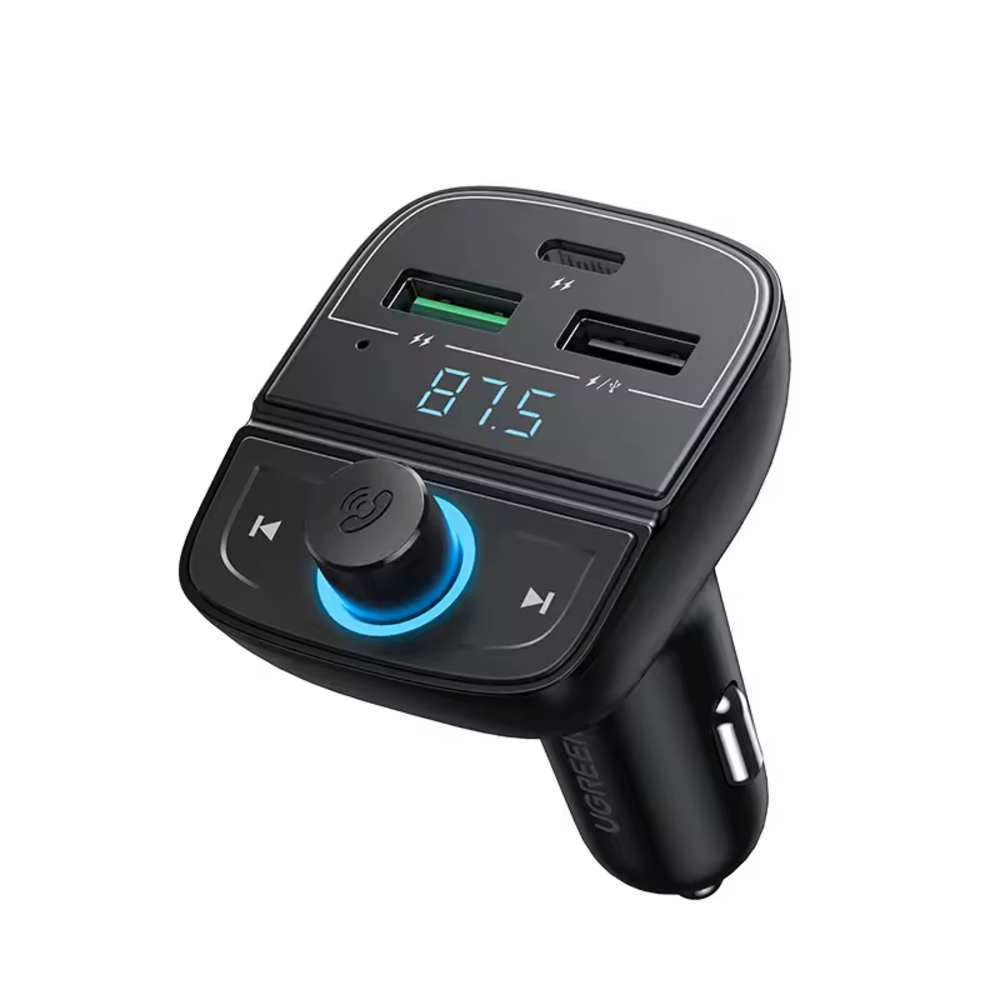 CARGADOR BLUETOOTH AUTO UGREEN CD229 – PD, QC3.0, USB/TF