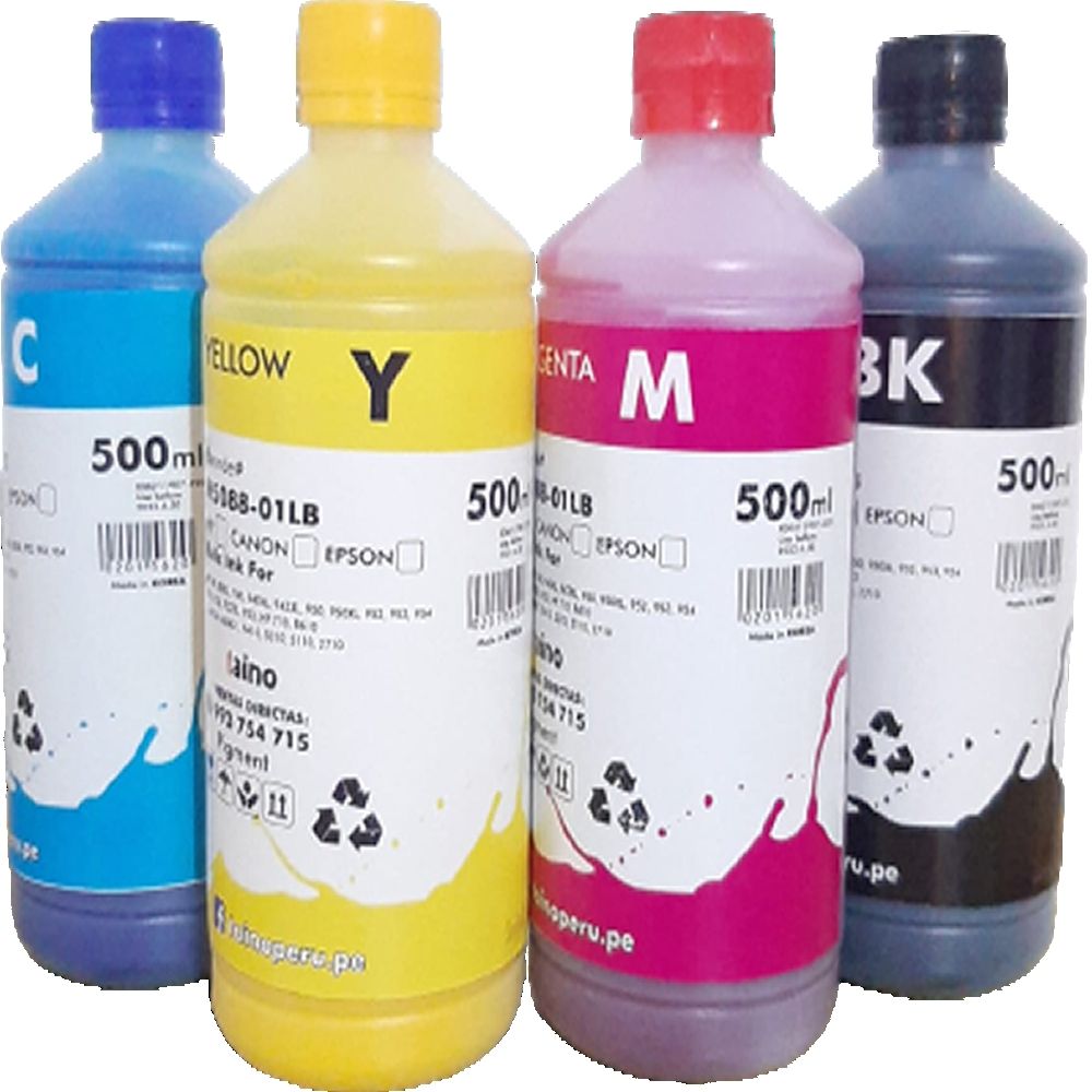 Ripley - TINTAS INKTEC MULTICOLOR PACK PIGMENTADA 1/2 LITRO COMPATIBLES