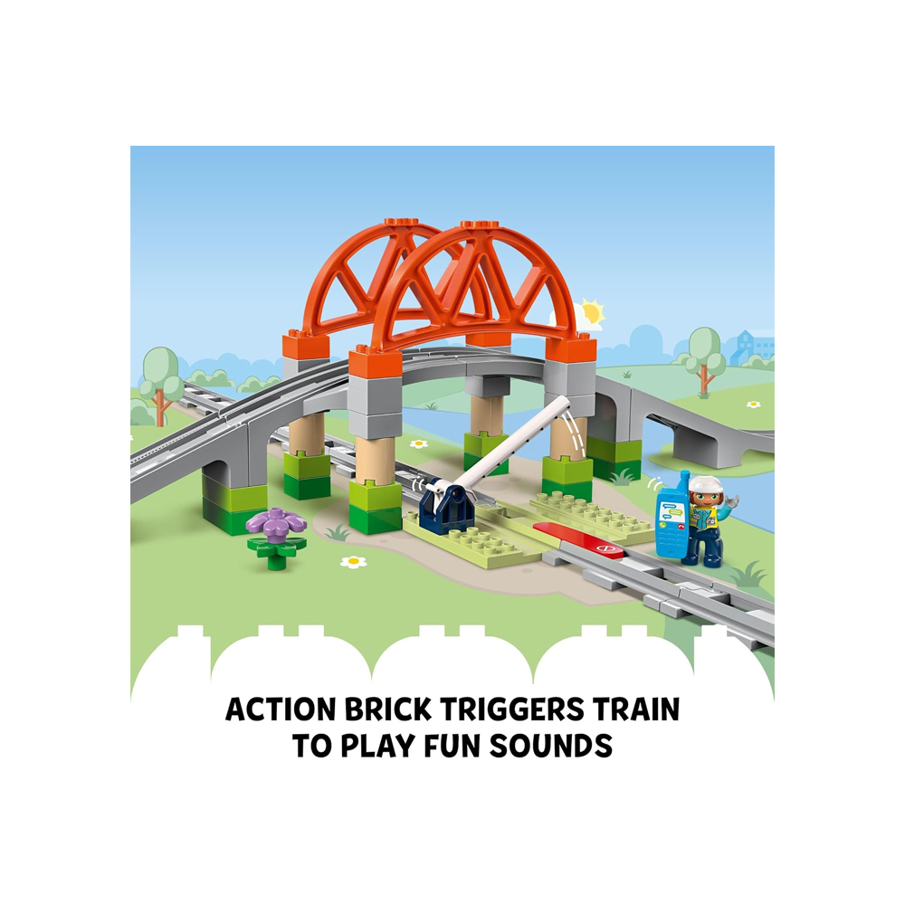 LEGO DUPLO TOWN TRAIN BRIDGE AND TRACKS SET 10426