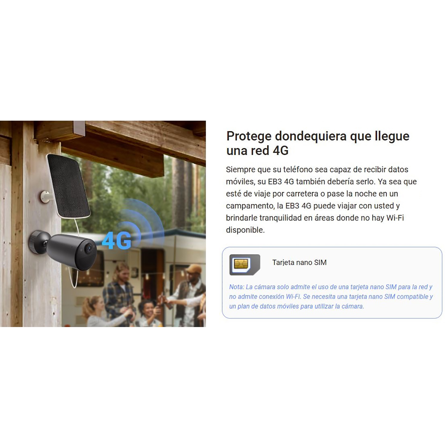 CÁMARA SEGURIDAD EZVIZ EB3 4G 2K 3MP + PANEL SOLAR KIT AUDIO 2 VÍAS ...