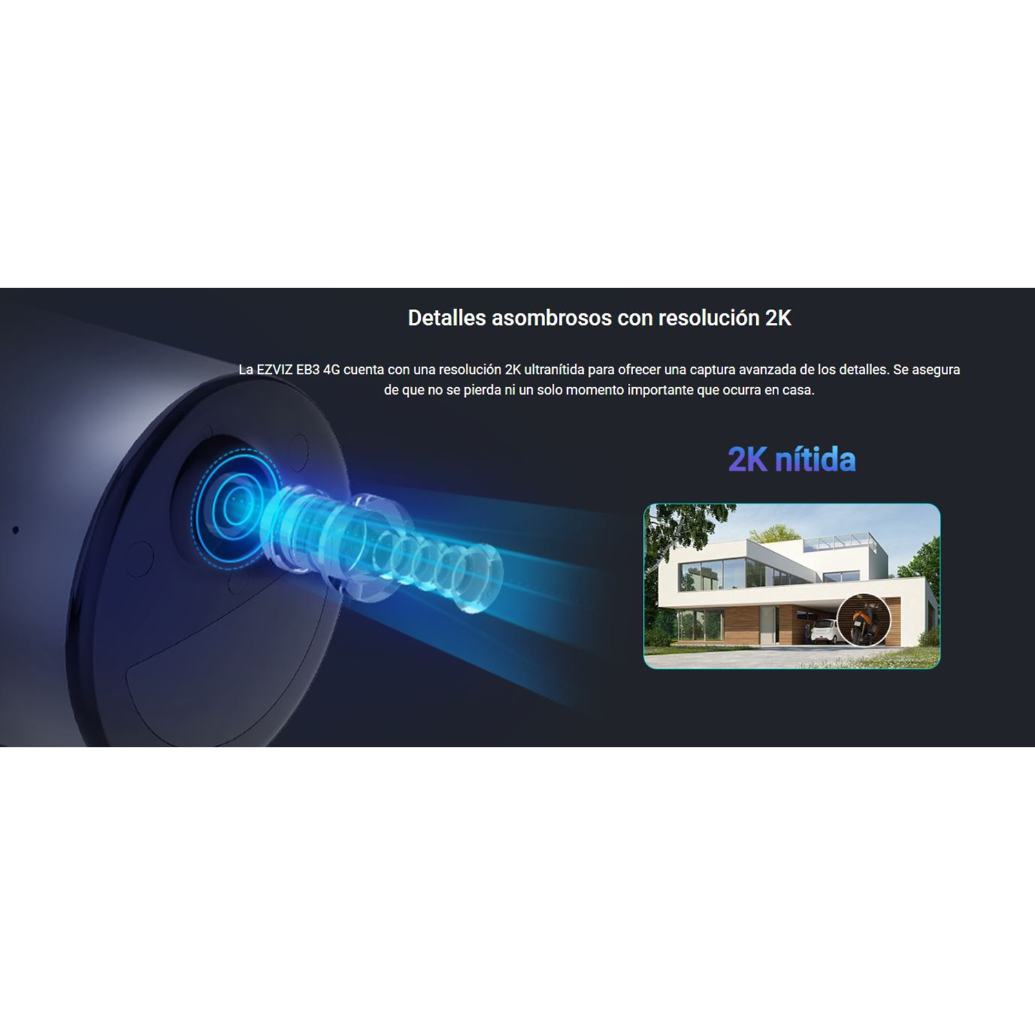 CÁMARA SEGURIDAD EZVIZ EB3 4G 2K 3MP + PANEL SOLAR KIT AUDIO 2 VÍAS ...