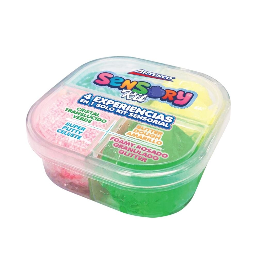 KIT SENSORIAL ARTESCO SLIME 4 EN 1