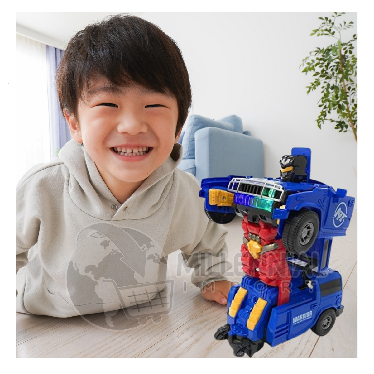 ROBOT TRANSFORMER CARRO PARA NIÑOS CON GIROS 360