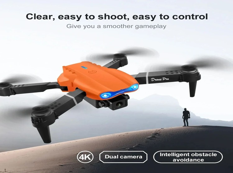 Ripley - DRONE E99 CON DOBLE CAMARA 4K NARANJA