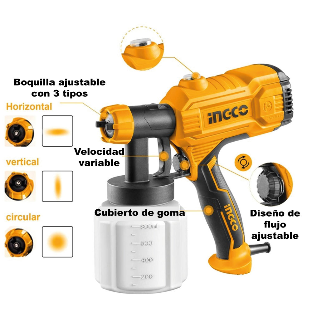 COMBO TALADRO ATORNILLADOR INGCO 12V CDLI1218 + PISTOLA PARA PINTAR ...