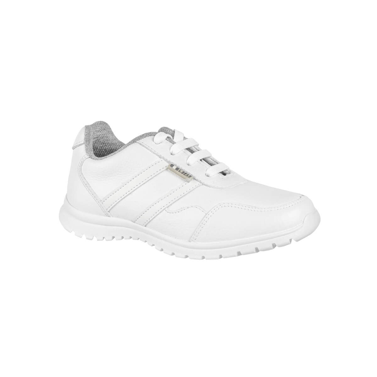Ripley - ZAPATILLAS NIÑA LUCKY BEAR CUERO BLANCO PASADOR 425-PA