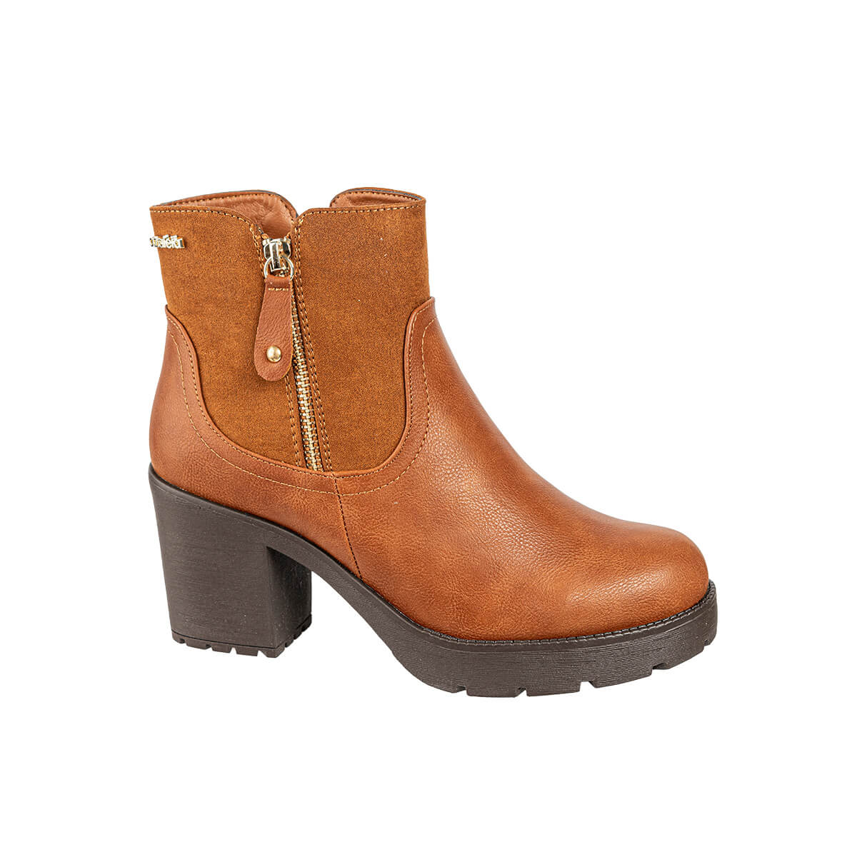 Ripley - BOTINES MUJER AZALEIA MARRÓN TACO ZULEMA-718
