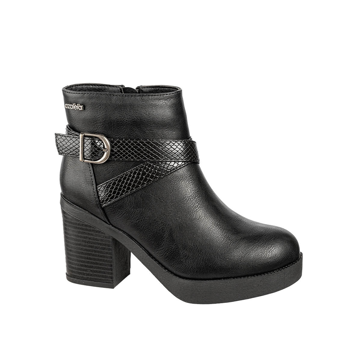 Ripley - BOTINES MUJER AZALEIA NEGRO TACO MAFER-304
