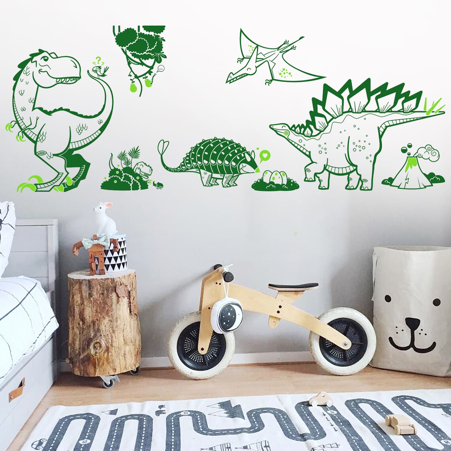 Ripley - VINILO STICKART DECORATIVO GRUPO DINOSAURIOS MEDIANO