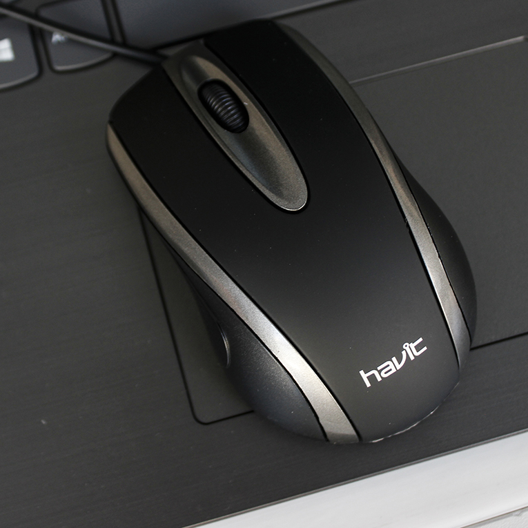 MOUSE ÓPTICO ALÁMBRICO HAVIT MS753 GRIS