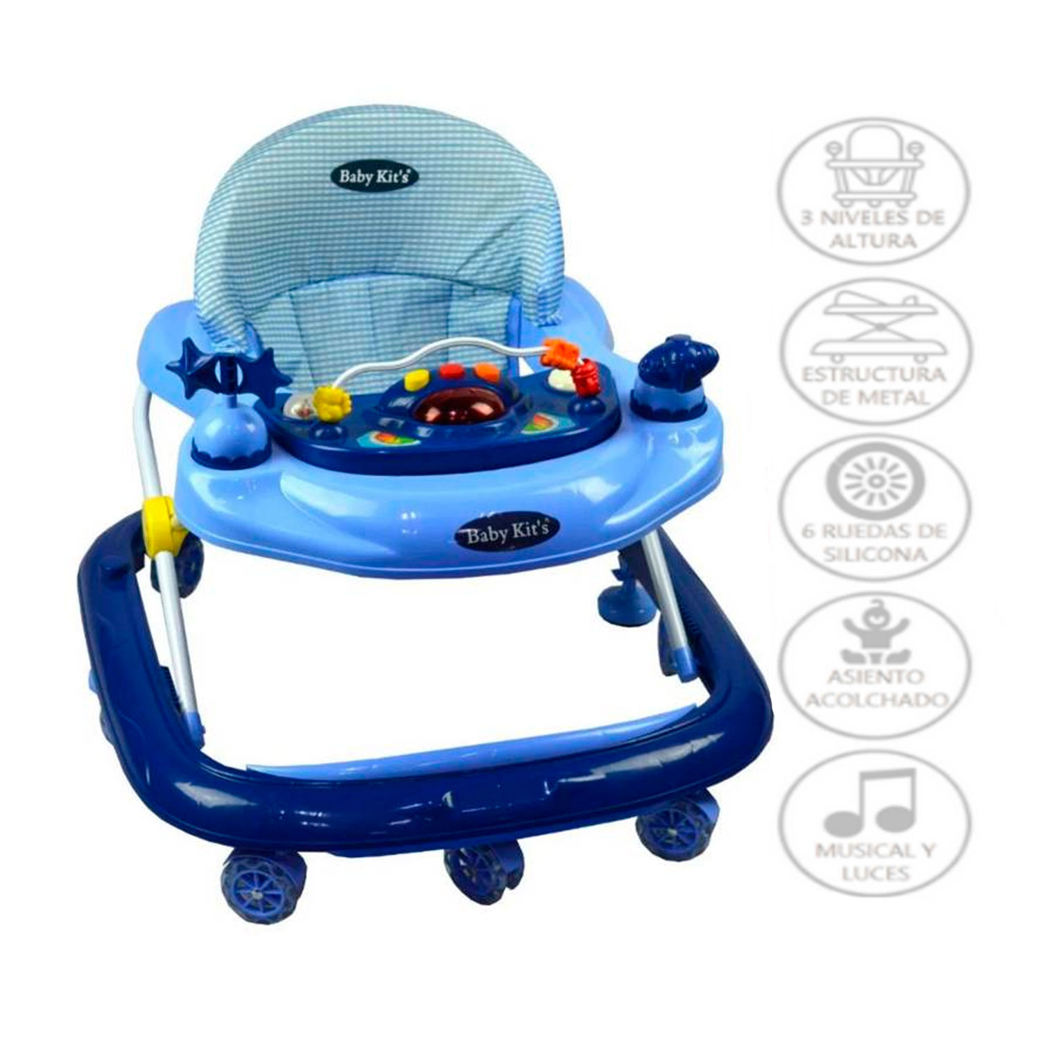 Ripley - ANDADOR BABY KITS MUSICAL CON LUCES TIMMY AZUL