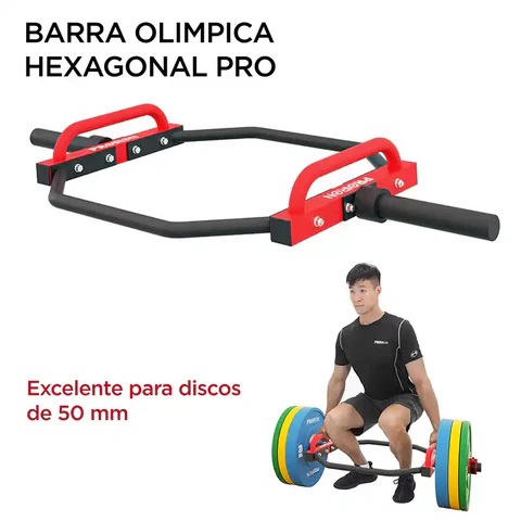 Ripley - BARRA HEXAGONAL OLÍMPICA PRO 250KG - 50MM - 142CM