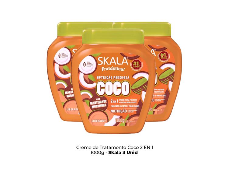 CREMA DE TRATAMIENTO DE COCO 2 EN 1 1000G - SKALA 3 UNID