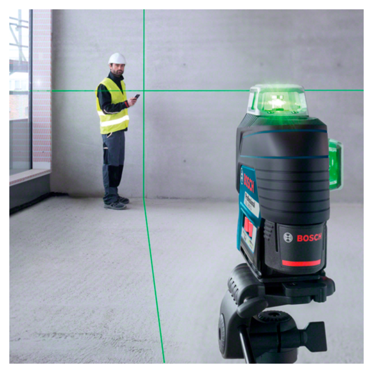 NIVEL LÁSER 360º 3 LÍNEAS BLUETOOTH BOSCH GLL 3-80 CG + LR7