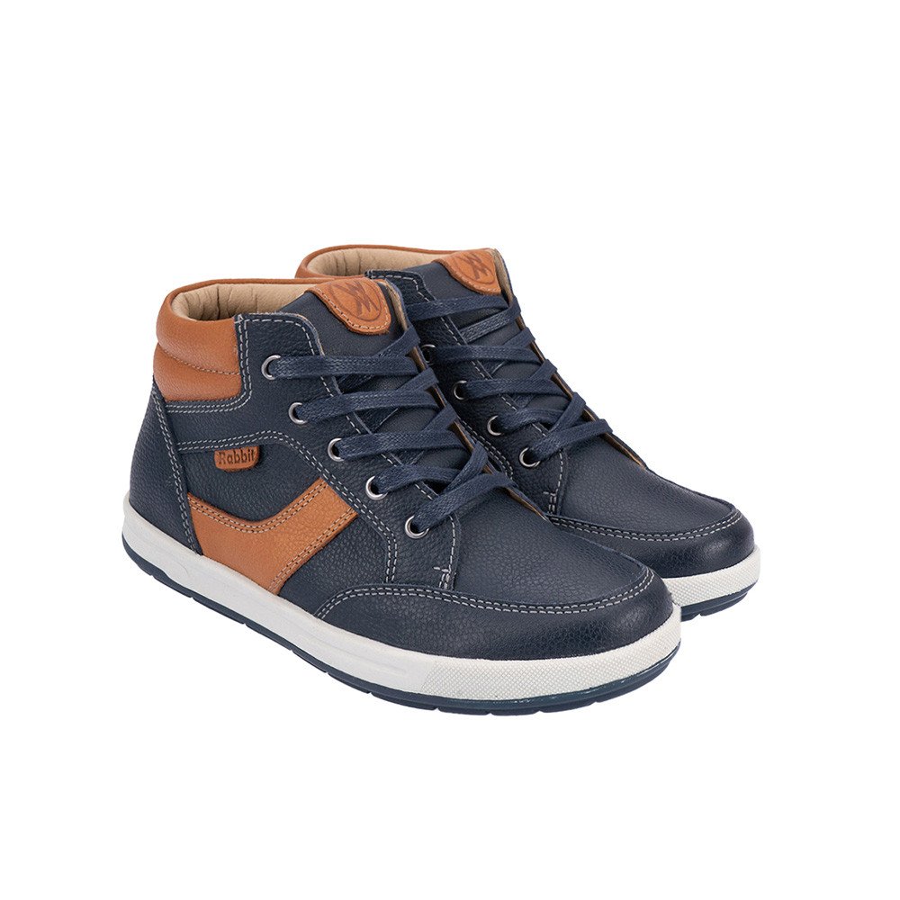 Ripley - BOTINES NIÑO RABBIT CUERO AZUL ALEX-038 DERBY CASUAL