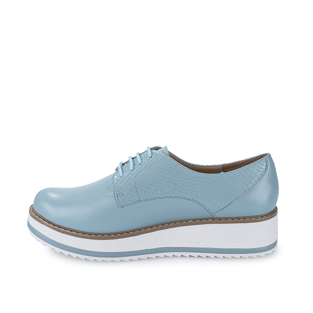 Ripley - ZAPATO DERBY CASUAL TATI-2312 CELESTE VIALE CUERO