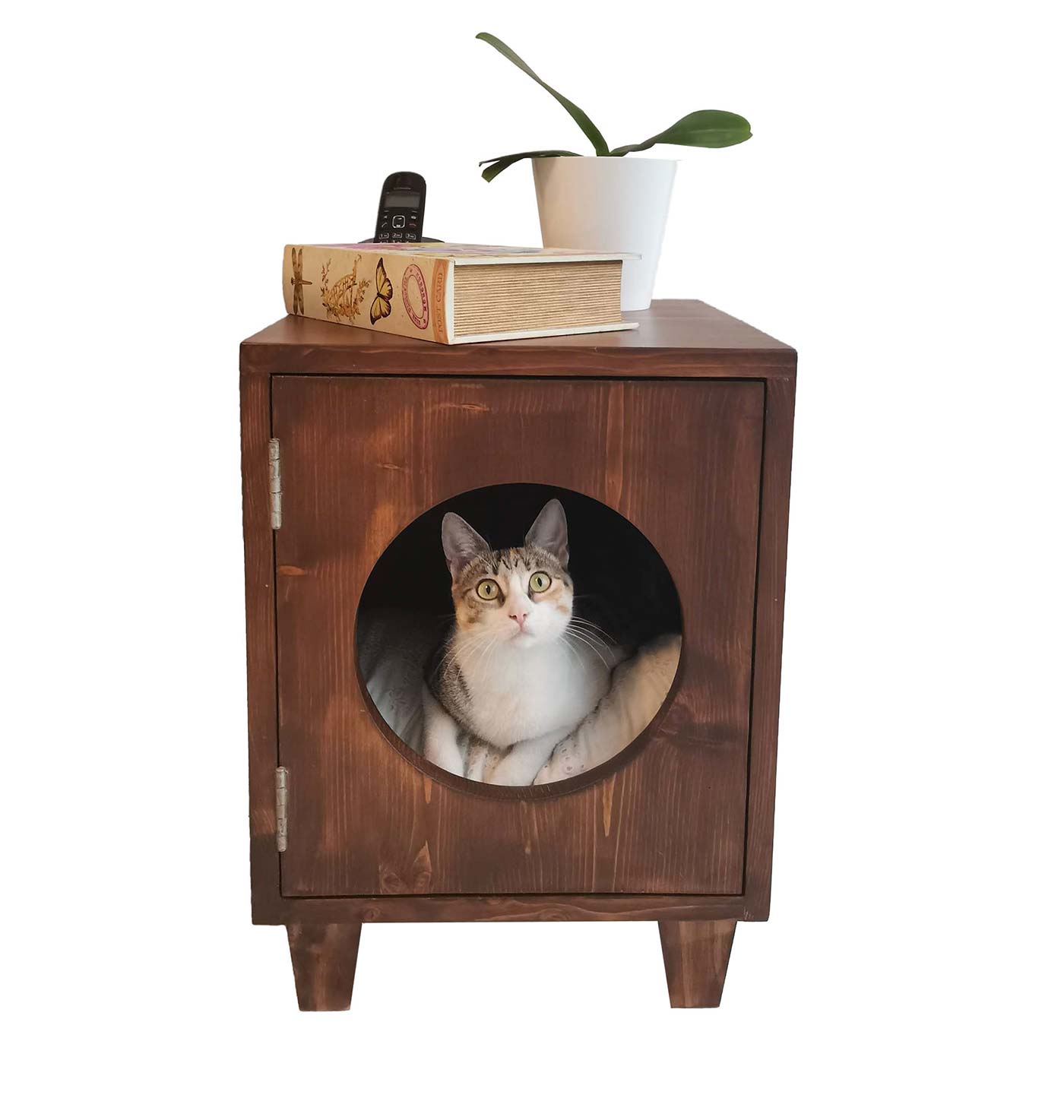 Ripley - MUEBLE FUNCIONAL MADERA GATOS Y PERROS PUERTA CÍRCULO MIAUU ...