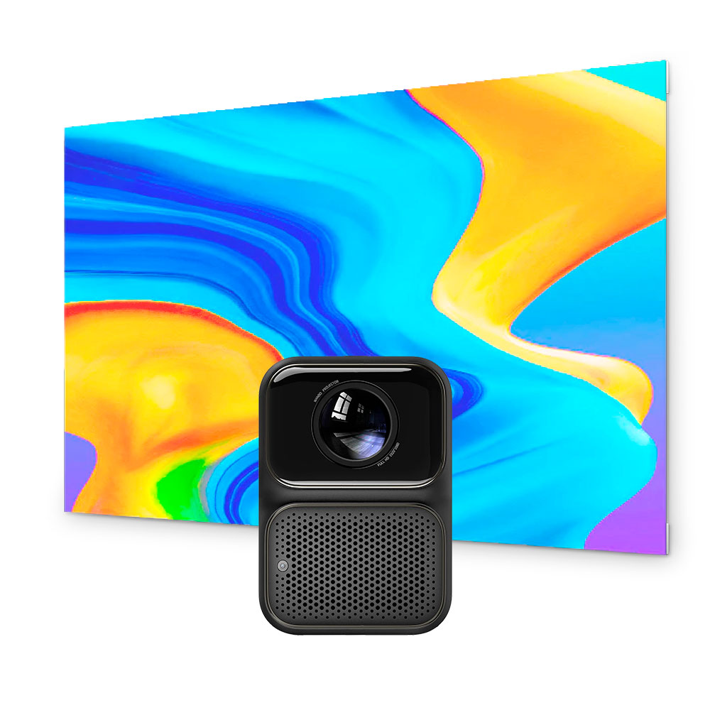 Ripley - PROYECTOR PORTÁTIL WANBO TT CON PANTALLA TELÓN WANBO PARA ...