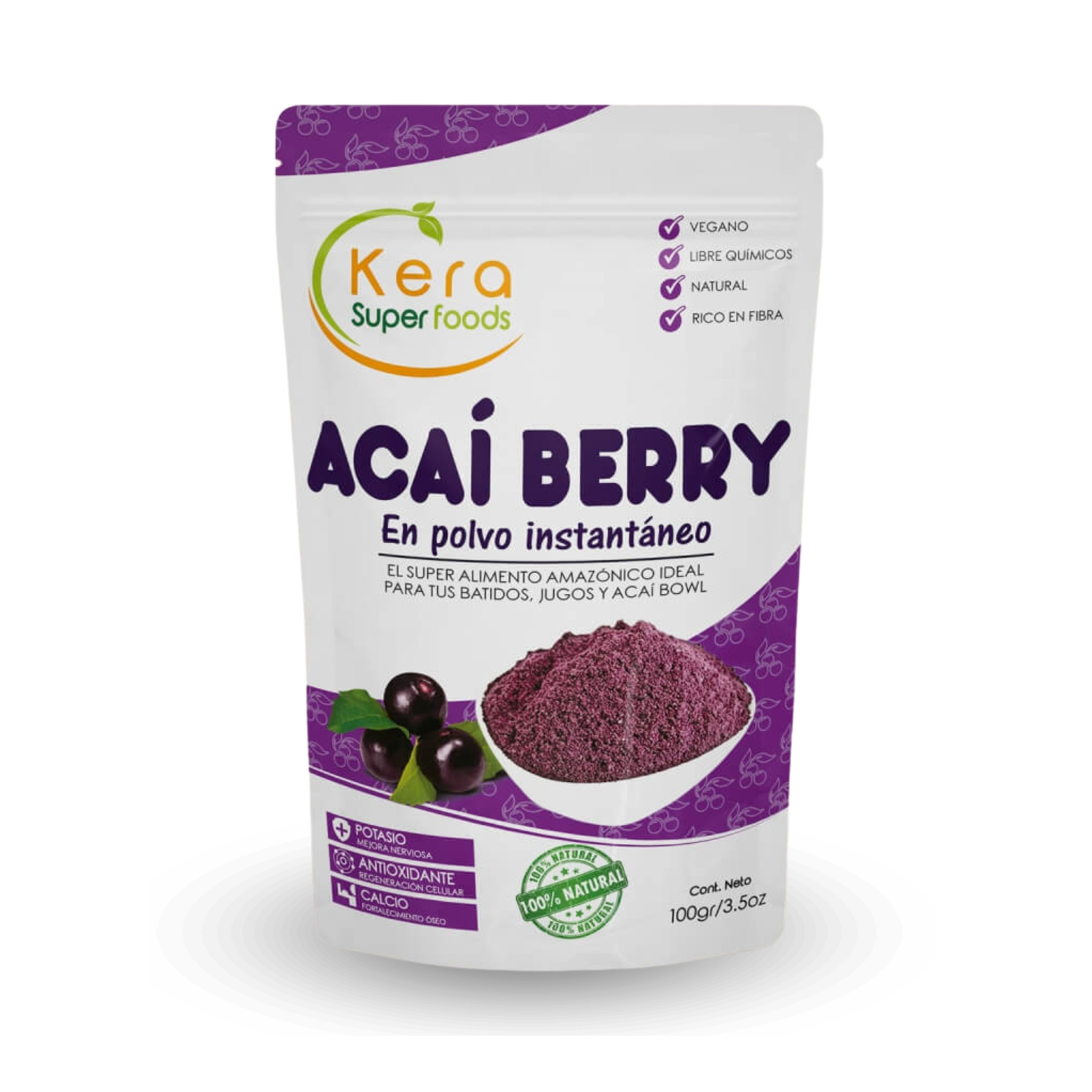 ACAI BERRY EN POLVO 100GR - KERA SUPERFOODS