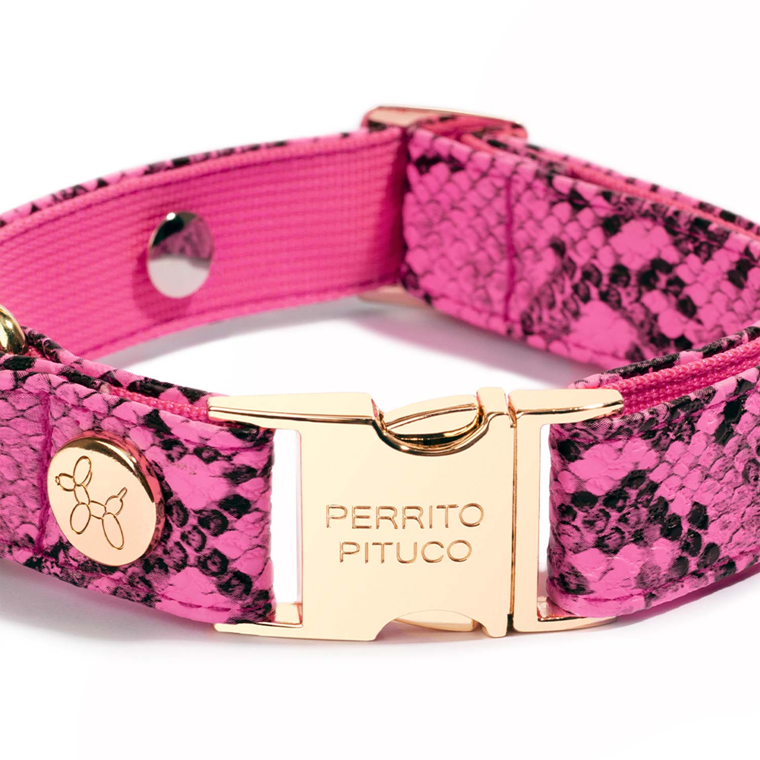 Ripley - COLLAR PERROS Y GATOS PYTHON PERRITO PITUCO FUCSIA NEÓN TALLA L
