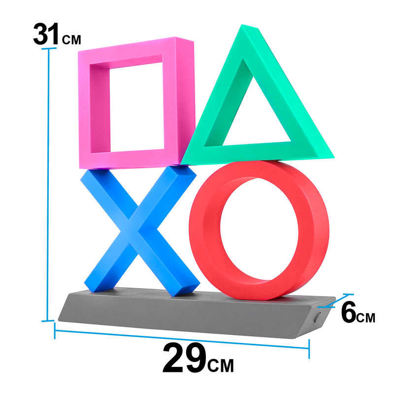 LÁMPARA GAMER PLAYSTATION ICONS LIGHT GAME ROOM LIGHTING
