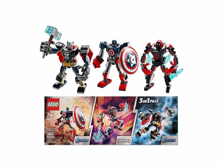 LEGO MARVEL, CLASSIC THOR, CAPTAIN AMERICA Y SPIDER-MAN MILES MORALES ...