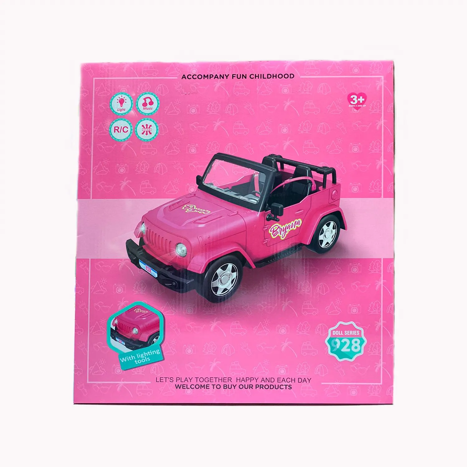 JUGUETE SET DE MUÑECA BRYANA CON AUTO YATE Y CONTROL MUSICAL 928-889