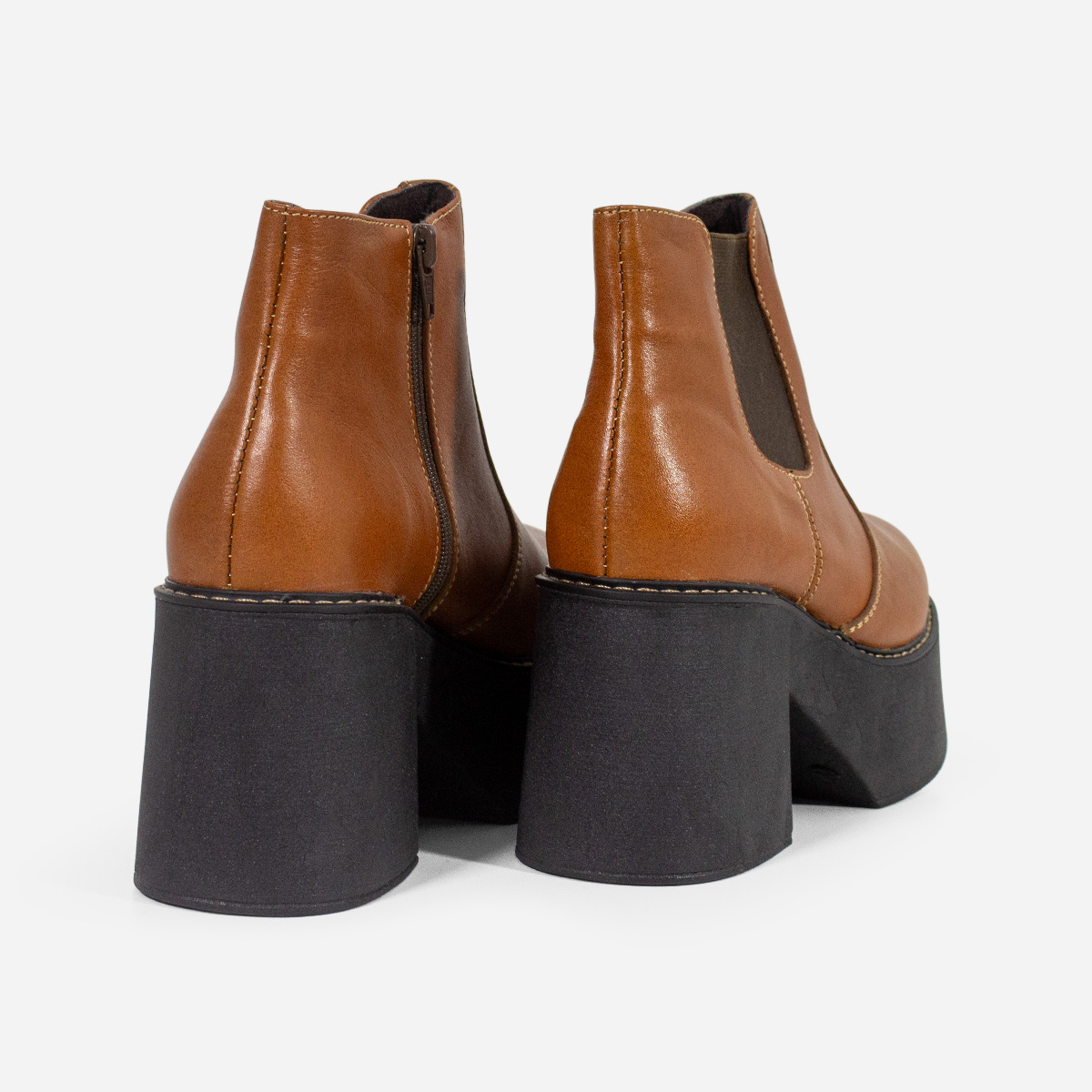 Ripley - BOTINES MUJER MARIBU CUERO CARAMELO 1040