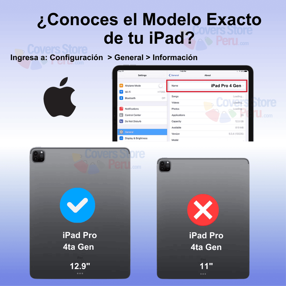 FUNDA CON TECLADO TOUCH PARA IPAD PRO 4TA GEN 12.9' AZUL RESISTENTE