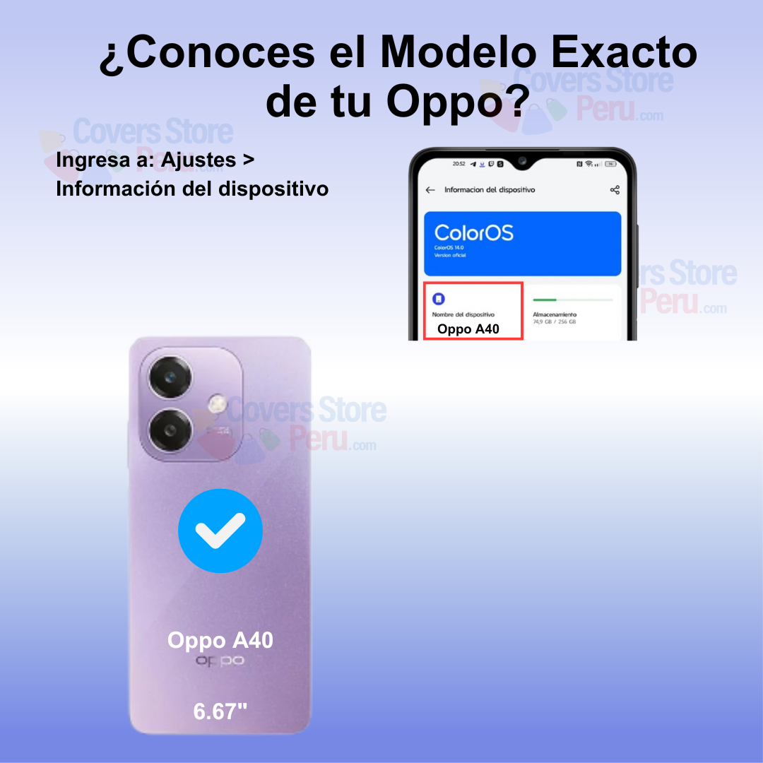 FUNDA CASE PARA OPPO A40 FLIP COVER AZUL