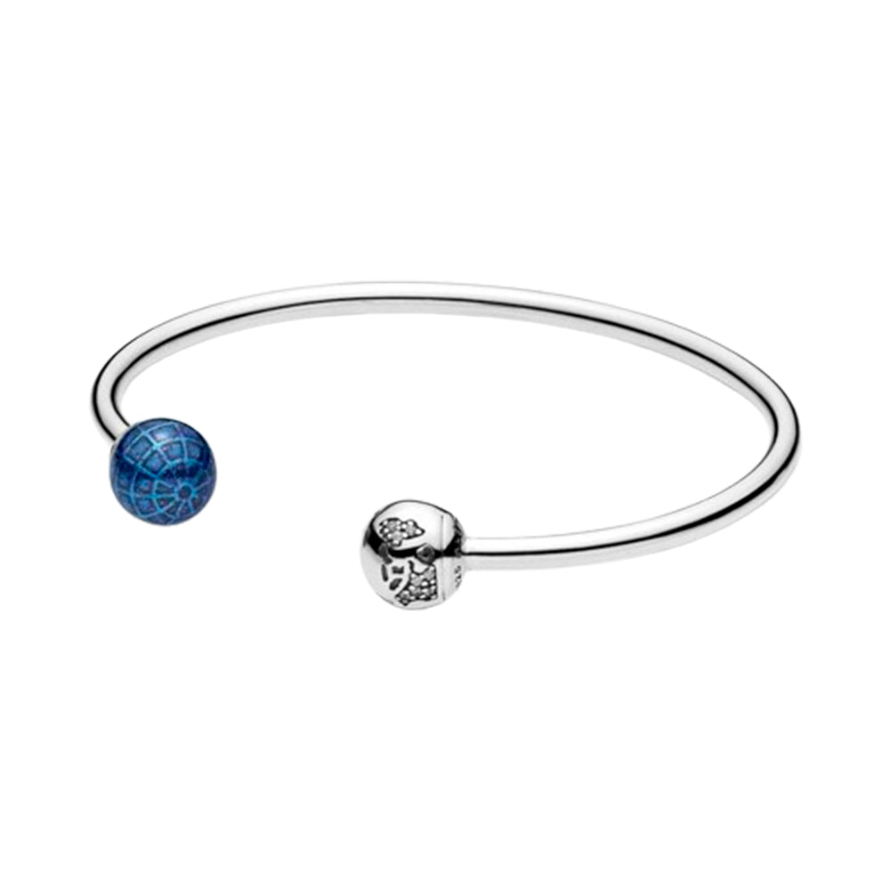Ripley - PULSERA BRAZALETE PANDORA CIERRE ABIERTO CON PLANETA Y GLOBO ...