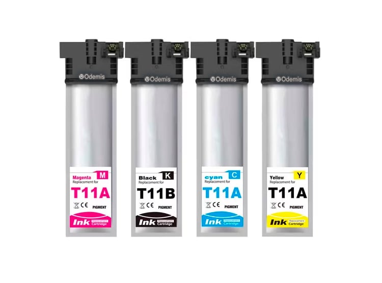 TINTA EPSON T11B T11A NEGRO Y COLORES PRO WF-C5390 C5810 C5890 COMPATIBLE